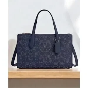 Coach | Bags | Nwt Coach Cx266 Nina Signature Rivets Small Leather Tote ...